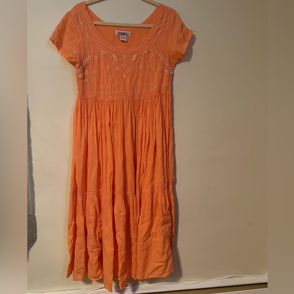 Fads | Dresses | Vintage Cotton Dress Coral Summer Dress Fads Maxi ...